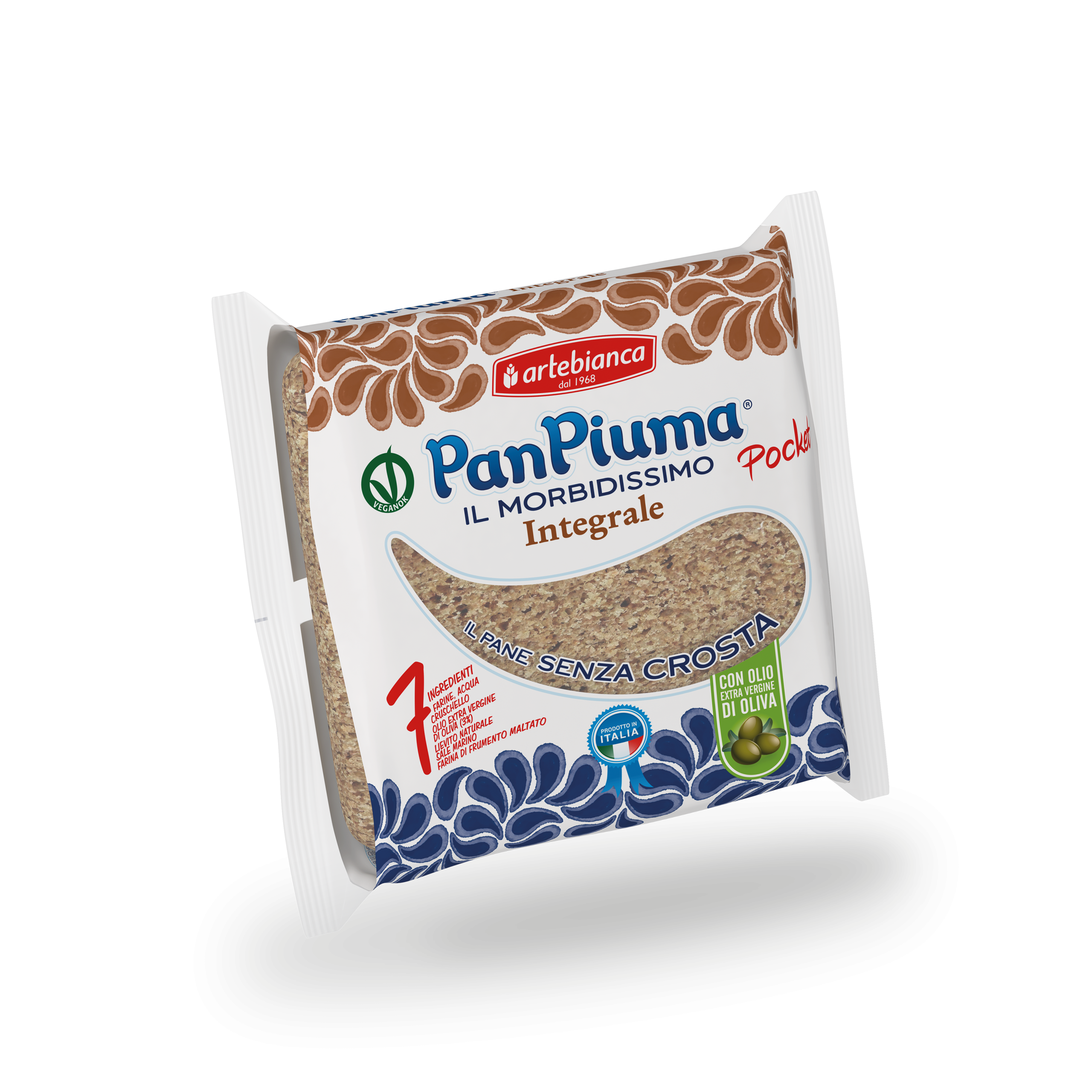 Pocket Wholemeal 150gr – Panpiuma – il pane morbido senza crosta